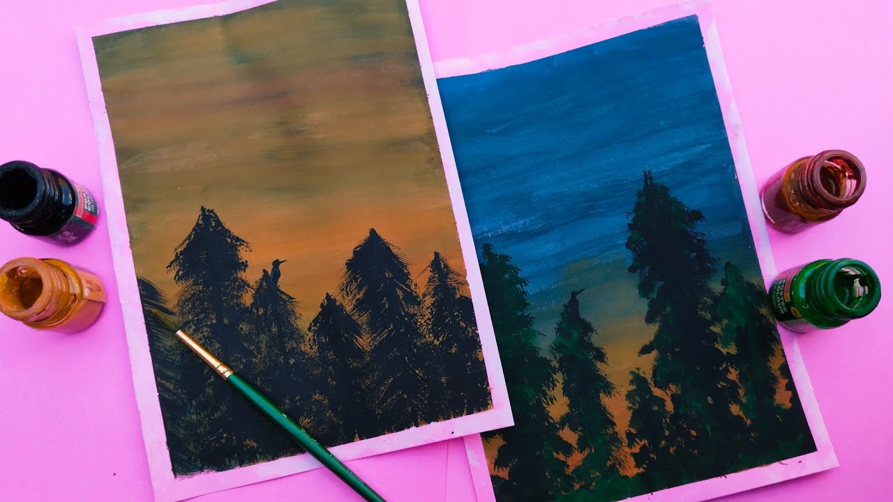How To Draw Easy painting || Painting For Beginners, Easy Painting ...