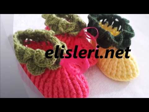 Yeni Doğan Bebekler İçin En Kullanışlı Patik Modeli / Baby Shoes, Crochet, How To