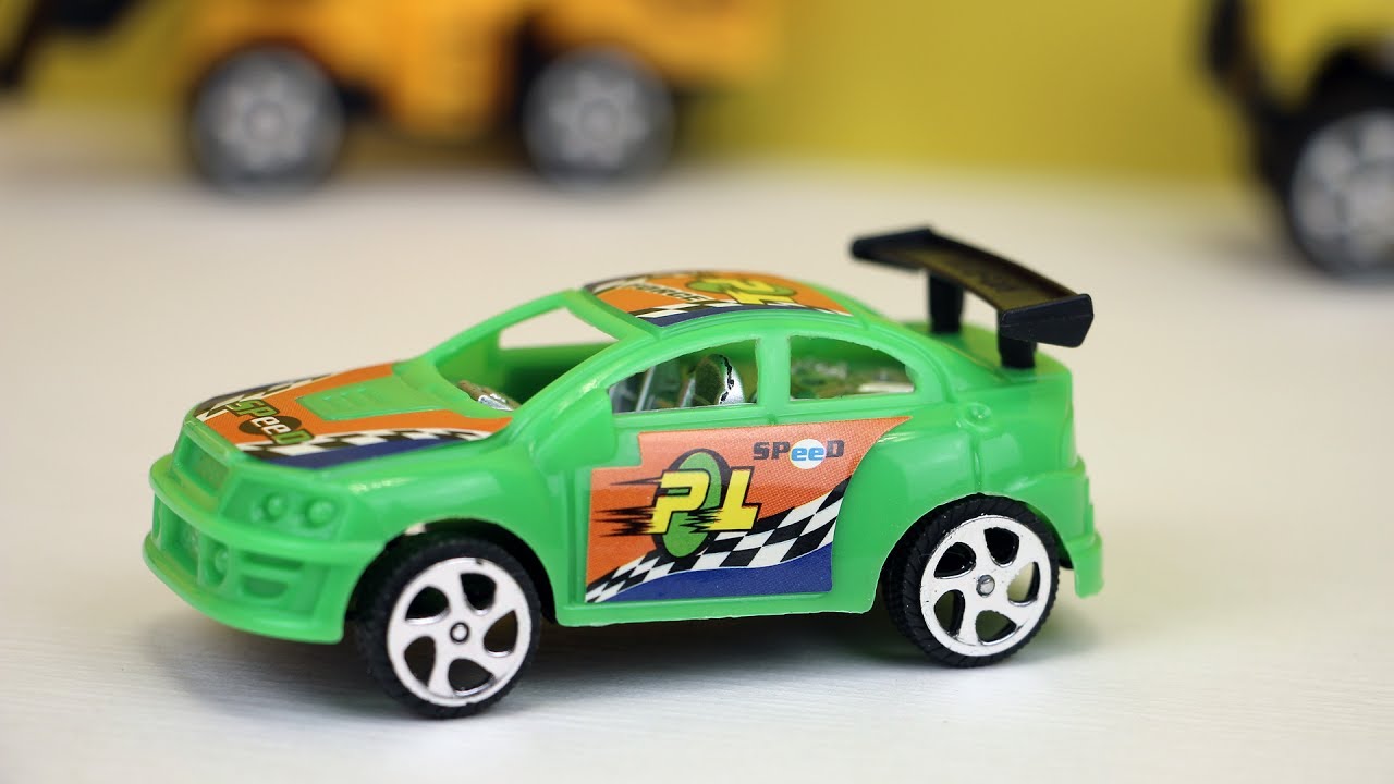 Green sports car video for young children. Cars for babies. Toy sports ...