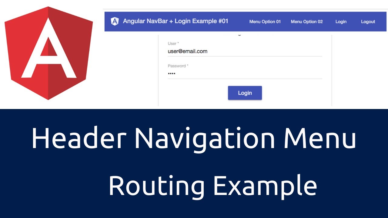 Angular Header Navigation Menu And Routing Example Tutorial Beginners 1328
