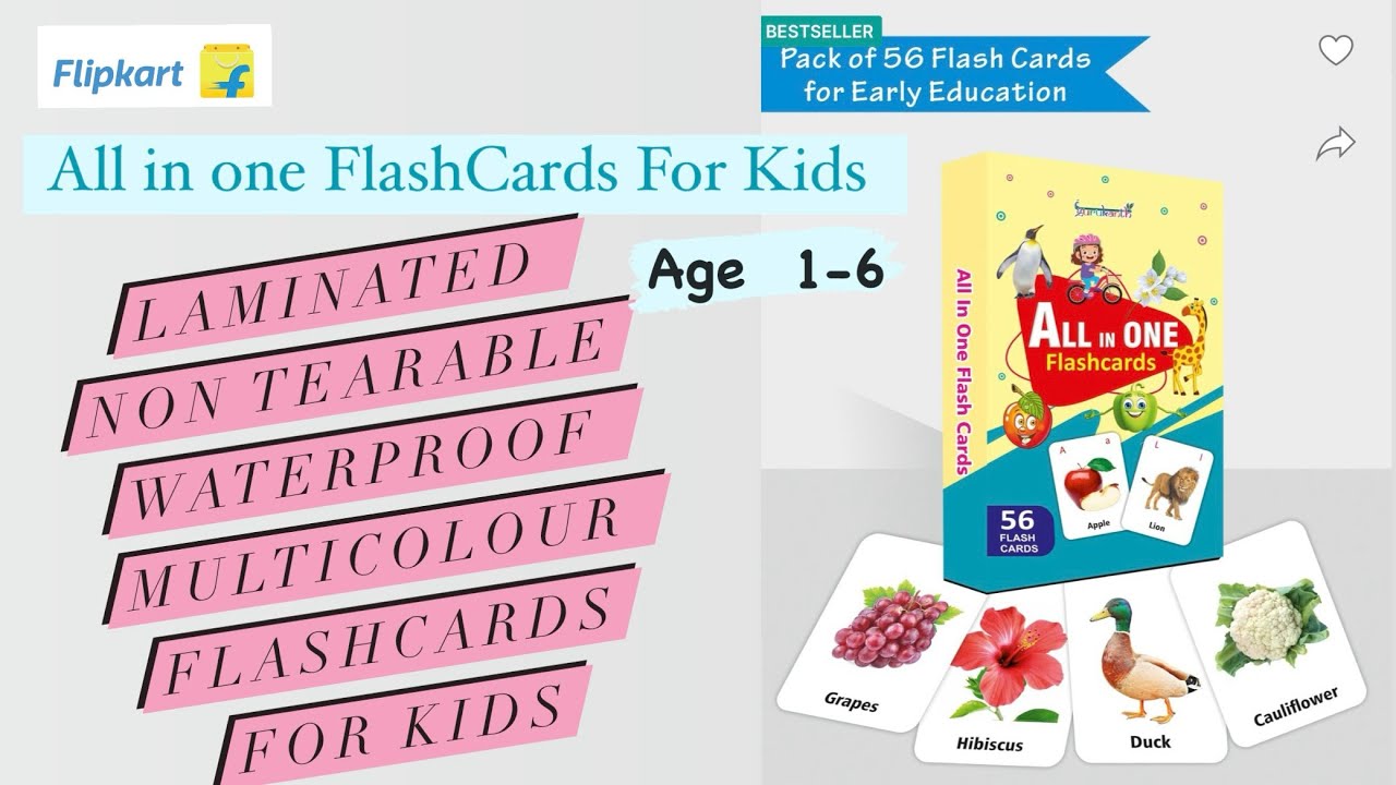 Flipkart Gurukanth All in one Flash Cards For Kids #flipkart # ...