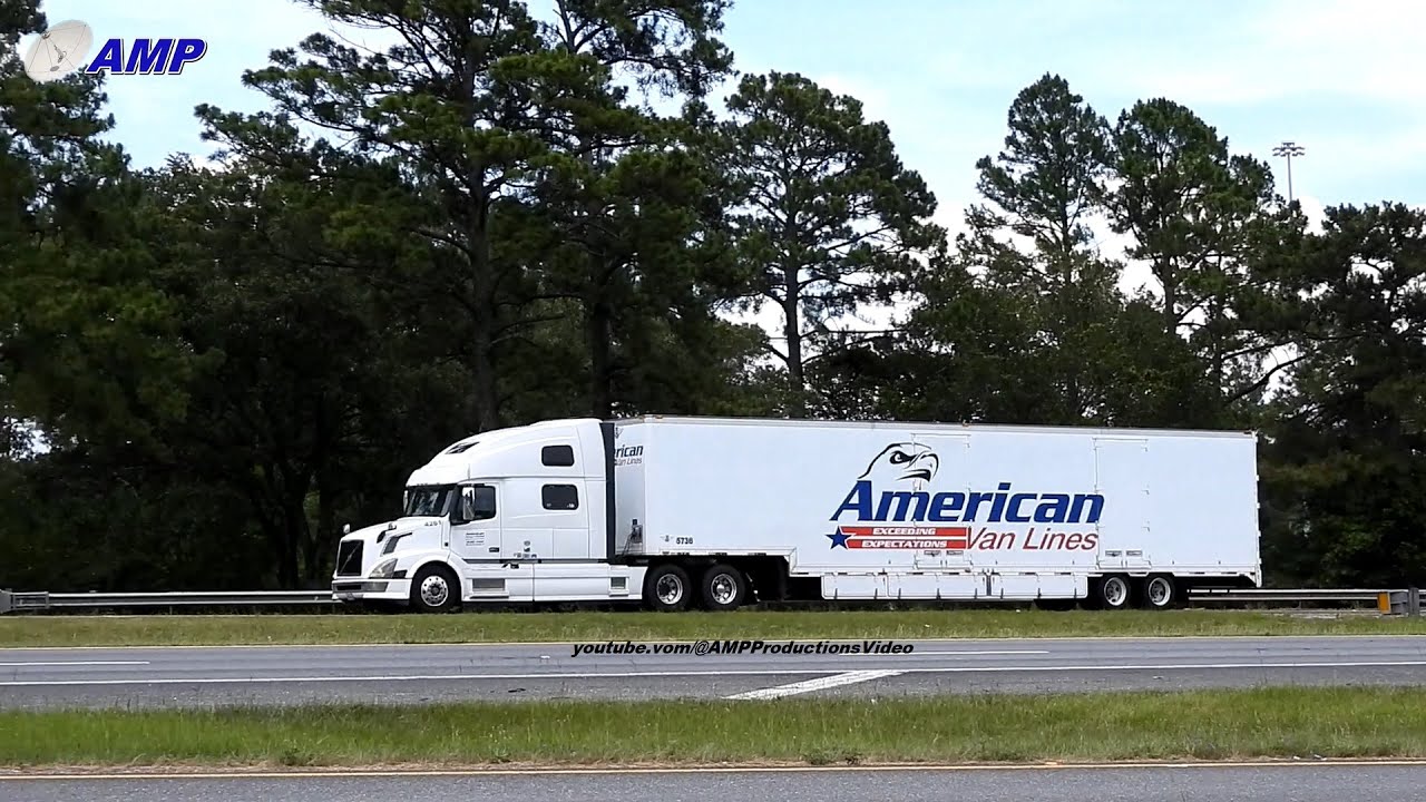 Volvo American Van Lines Sperry Rail Service Truck Spotting - YouTube