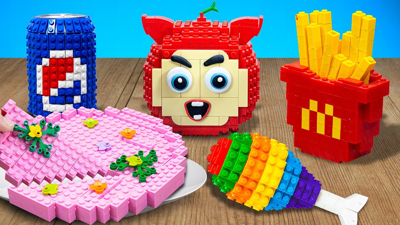 LEGO Cooking in real life: How to make Domino's Pizza | Stop Motion ...