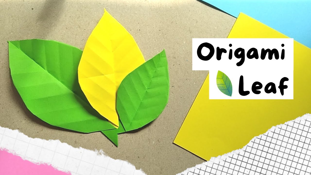 ORIGAMI LEAF EASY / ORIGAMI DAUN MUDAH | ORIGAMI EASY | PAPER CRAFTS # ...