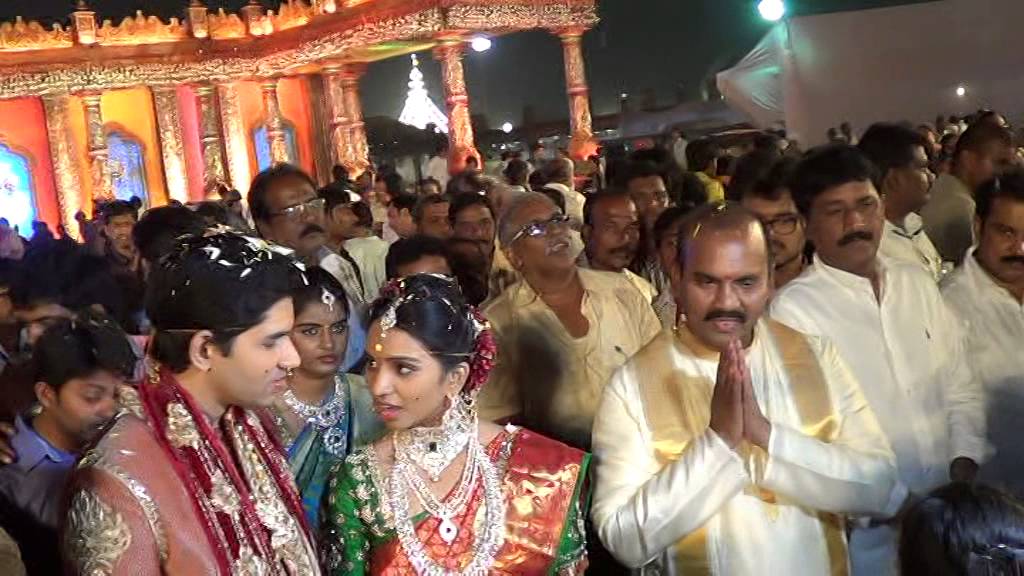 MINISTER PRATHIPATI PULLA RAO DAUGHTER MARRIAGE VISUALS - YouTube