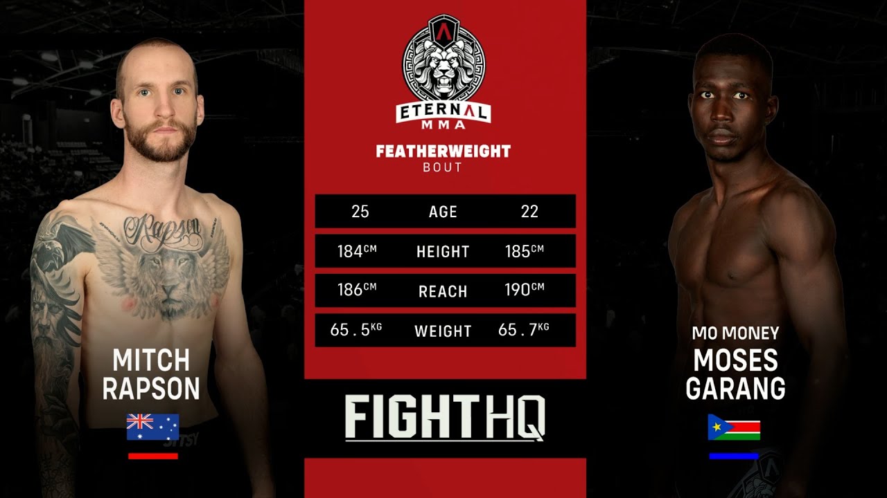 Eternal MMA 91 : Mitch Rapson VS Moses Garang | FULL FIGHT - YouTube