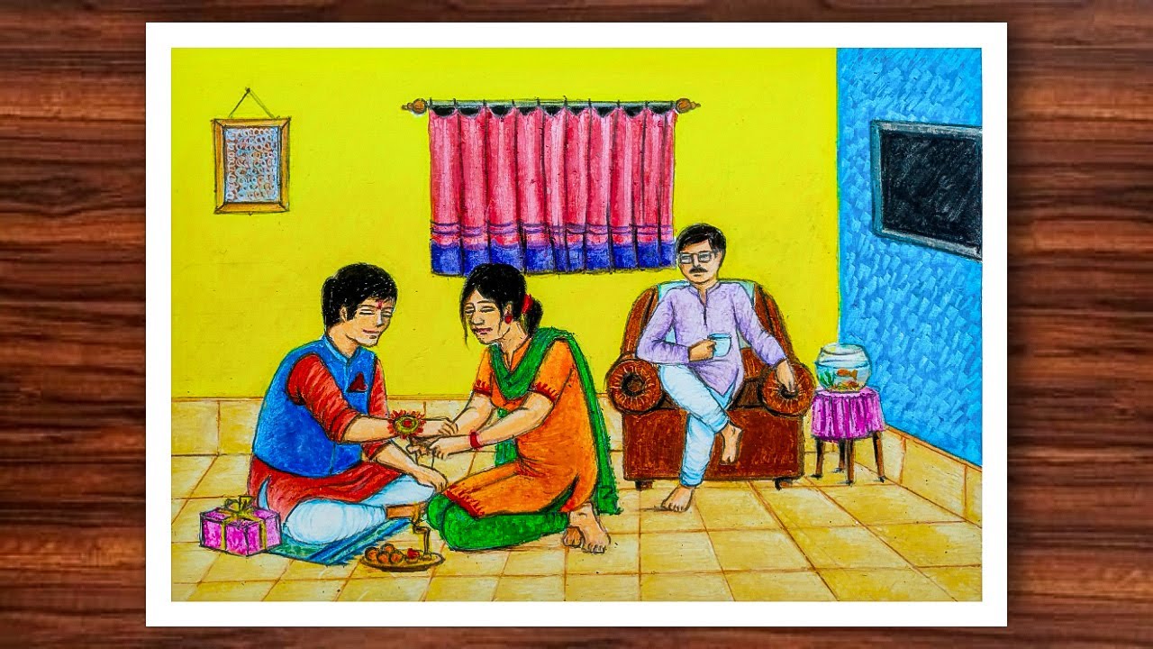 Easy Raksha Bandhan Drawing | Rakhi Drawing | Happy Raksha Bandhan ...
