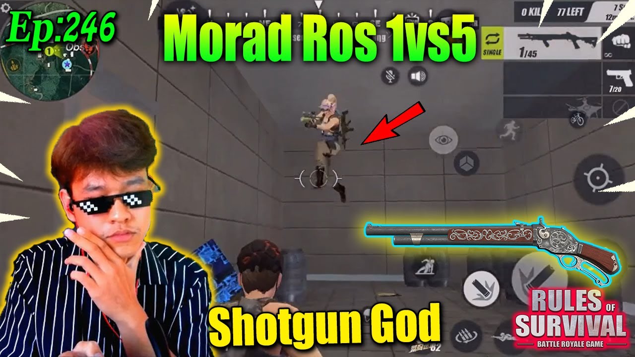 Morad ROS 1vs5 Shot Gun God,Morad Gaming,Rules Of Survival,Ros ...