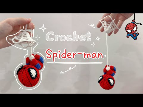 Crochet Spider-man Keychain | Crochet Keychain | Móc len móc khóa Người Nhện Đầu To