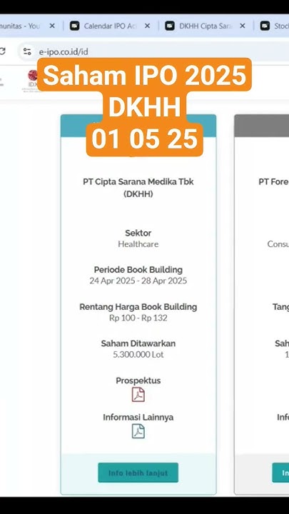 0105 Saham IPO 2025 DKHH 01 05 25 - YouTube