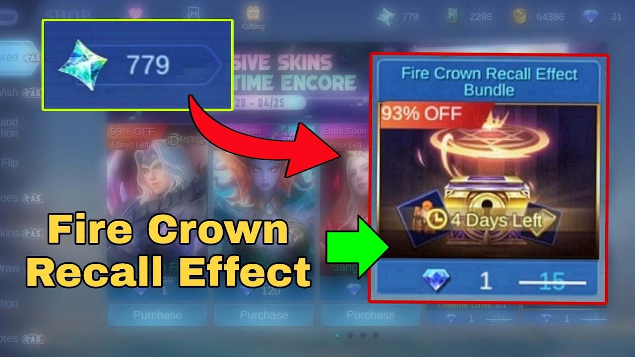 Get Fire Crown Recall Effect in Mobile Legends using Promo Diamonds ...