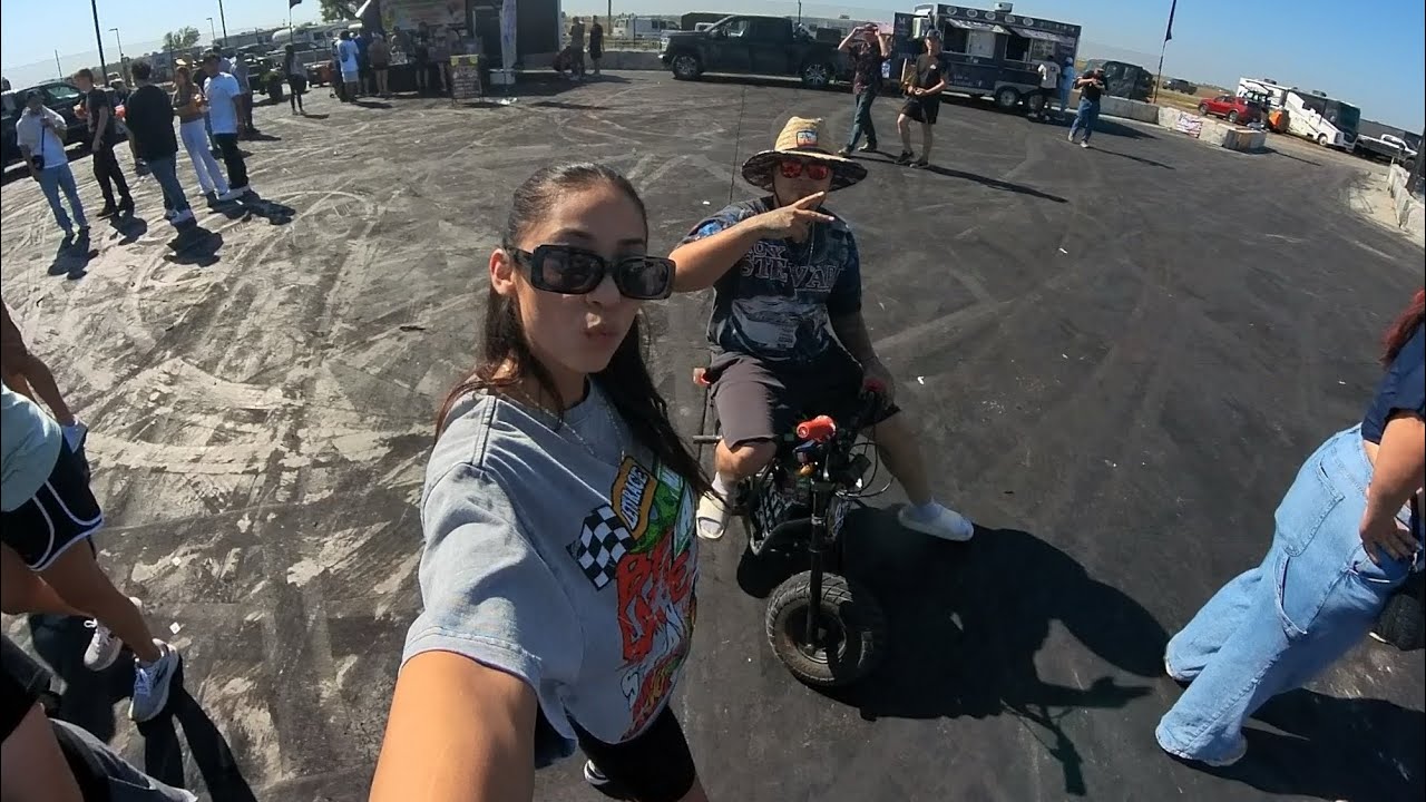 Mini bike drag racing at ice cream cruise 2025 - YouTube