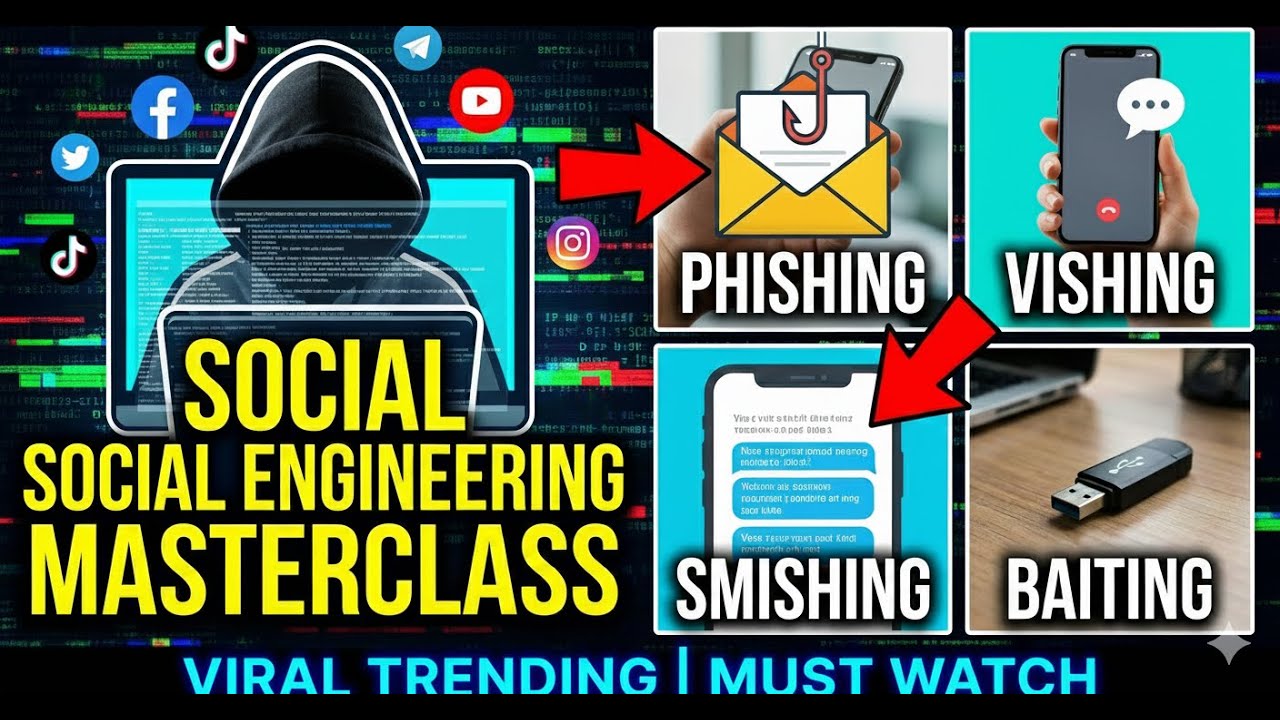 Social Engineering Masterclass: Phishing, Vishing, Smishing, Baiting ...