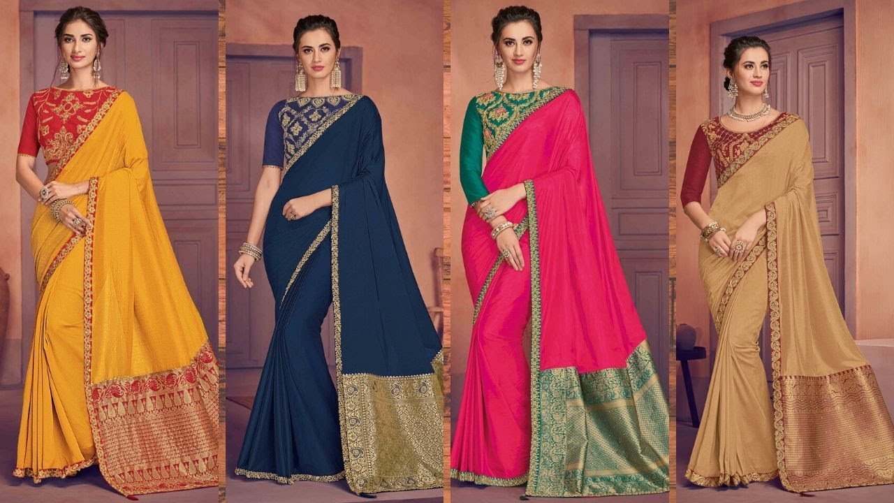 Latest Designer Silk Saree Or Traditional Silk Saree For Wedding And ...