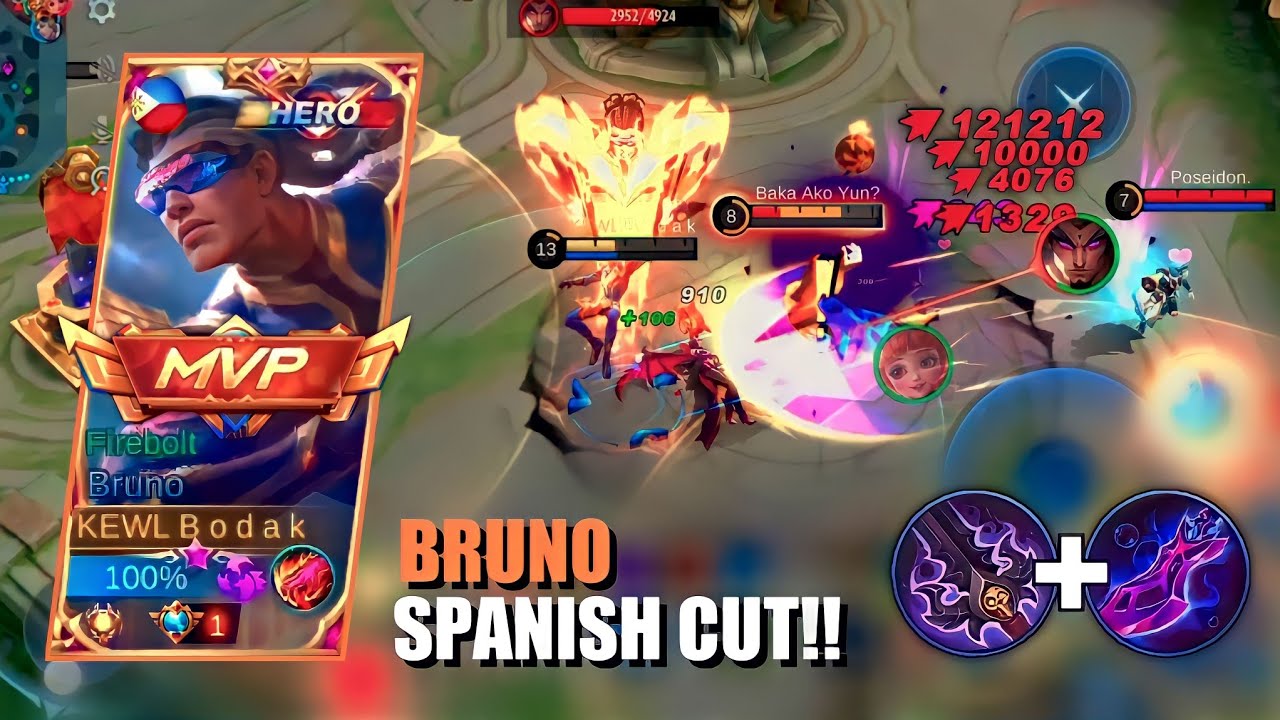 BRUNO SPANISH CUT | BRUNO BEST BUILD AND EMBLEM - MLBB - YouTube
