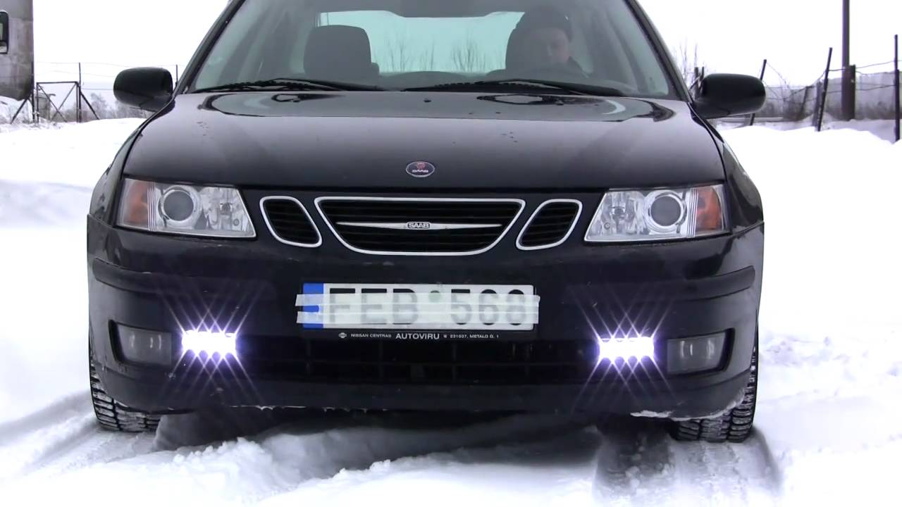 DRL LED hand made for the Saab 9.3. ДХО своими руками, для Saab 9.3 ...