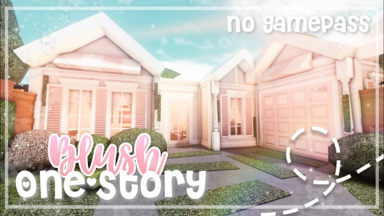 Blush Bloxburg house - one story house layout only (no game passes ...