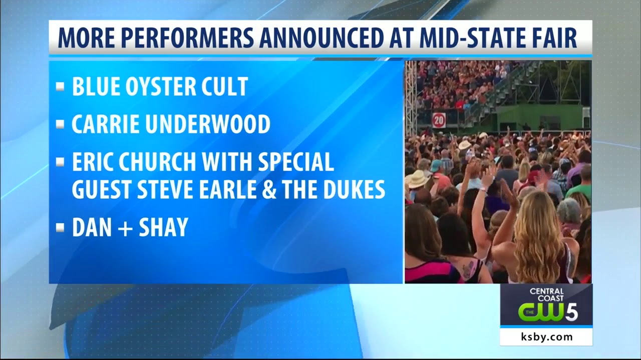Mid-State Fair announces main stage and free 2020 concerts - YouTube