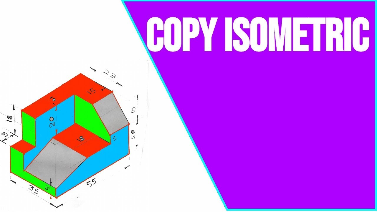 Copy Isometric 7, Technical drawing, Engineering drawing - YouTube