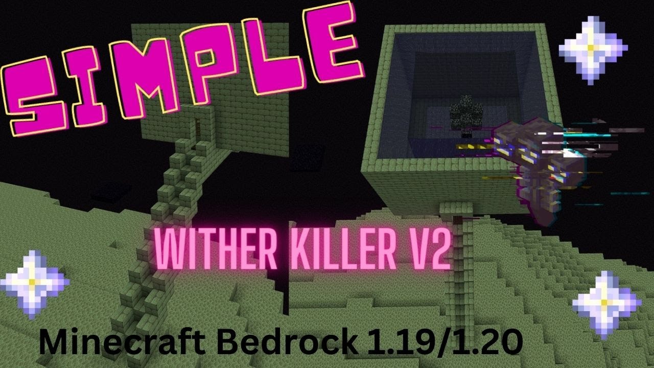 Minecraft Bedrock: Automatic Wither Killer Tutorial V2! - YouTube