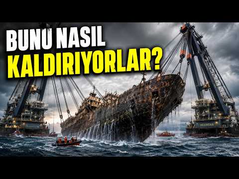 Binlerce tonluk batık bir gemi denizden nasıl çıkarılıyor?