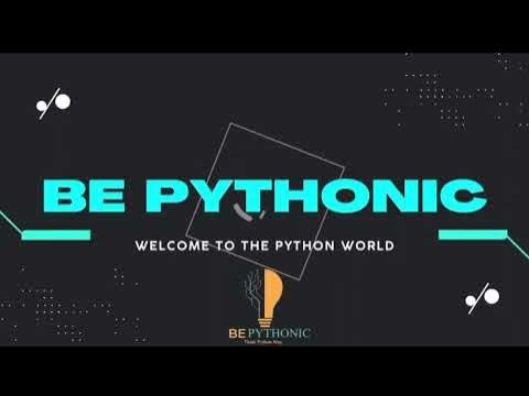 Welcome to the python world..!! Be Pythonic..!! - YouTube
