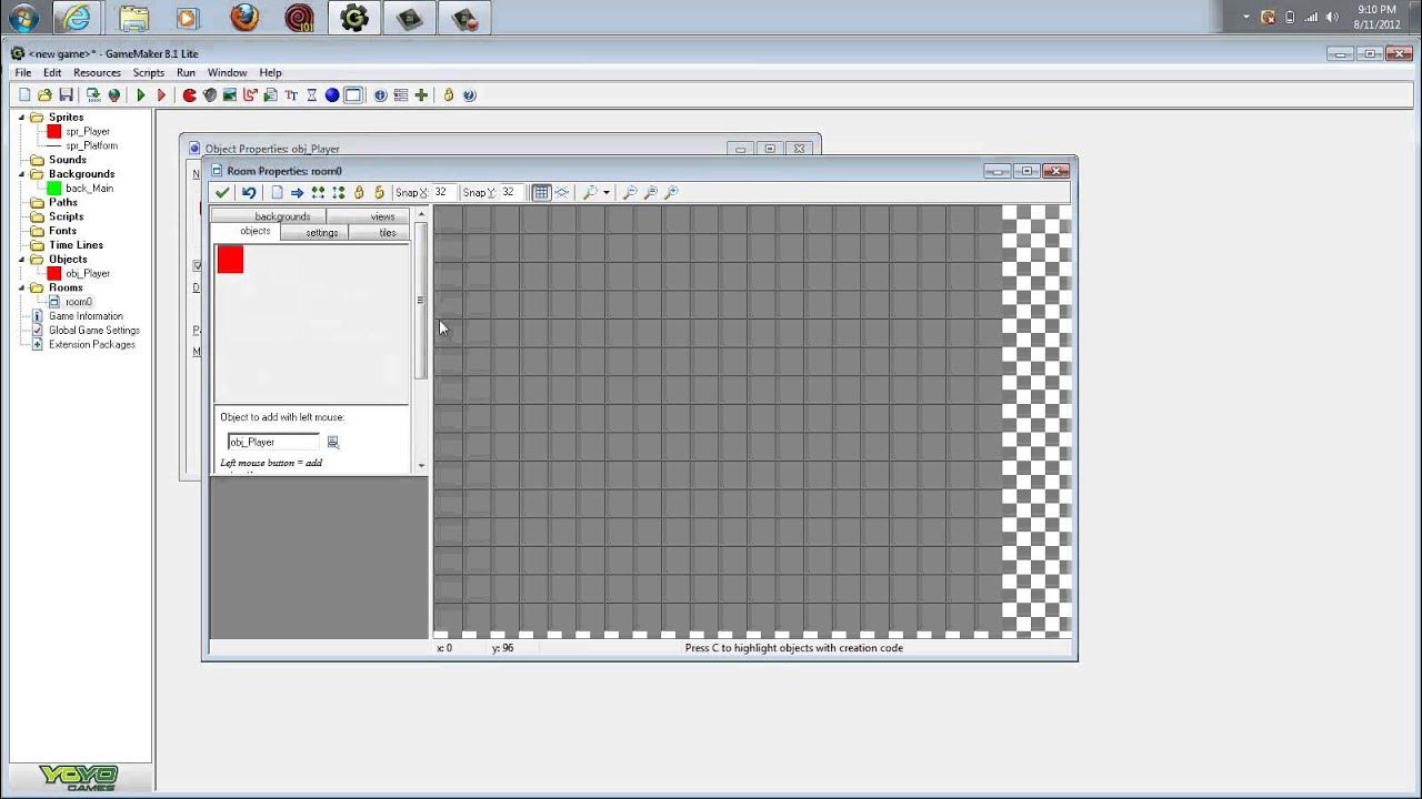 Gamemaker 8 Basic Platformer Tutorial - YouTube