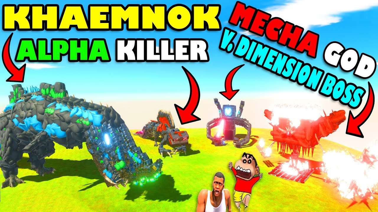 KHAEMNOK & ALPHA KILLER vs MECHA GOD & V.DIMENSION BOSS SHINCHAN and ...