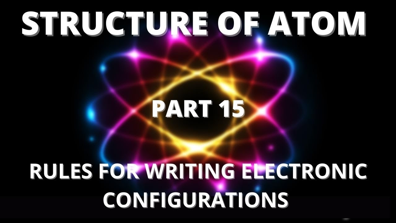 Structure of Atom- Rules for writing electronic configurations - Part ...