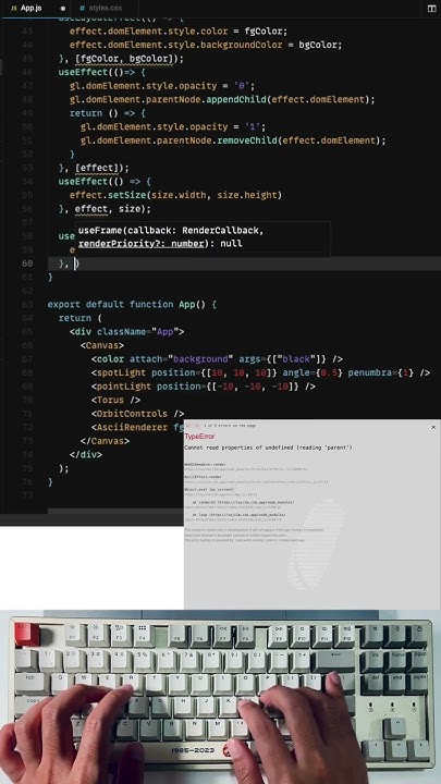 Asmr Programming Reactthree 3d Donut Asciieffect No Talking Reactjs Threejs
