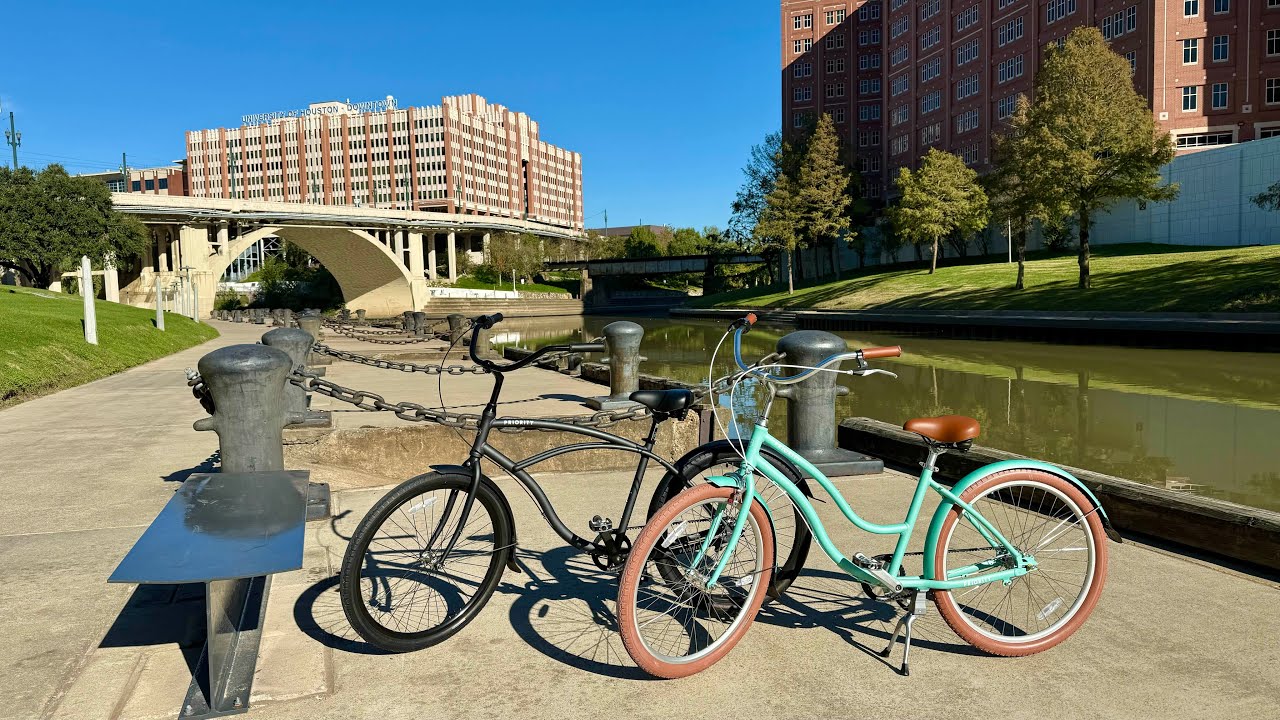 Buffalo Bayou Bike Trail: Ride Through Downtown Houston - YouTube