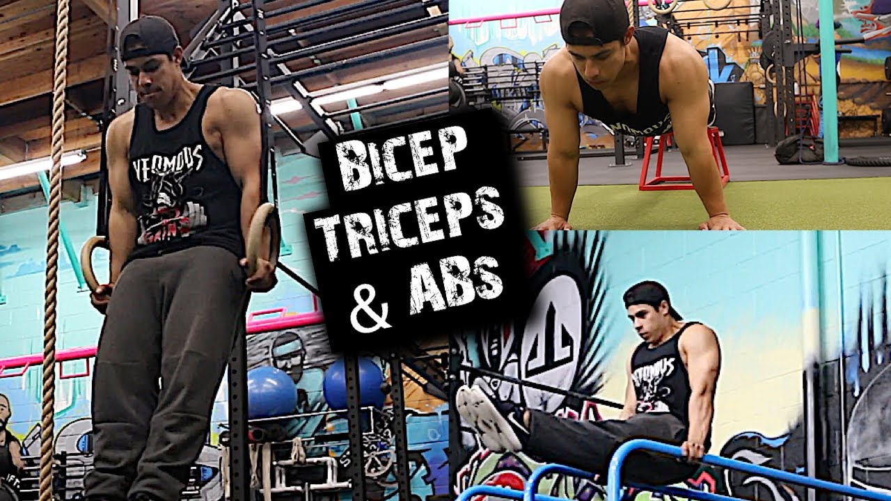 Triceps, Biceps & Abs Bodyweight Workout | Intermideate Level - YouTube