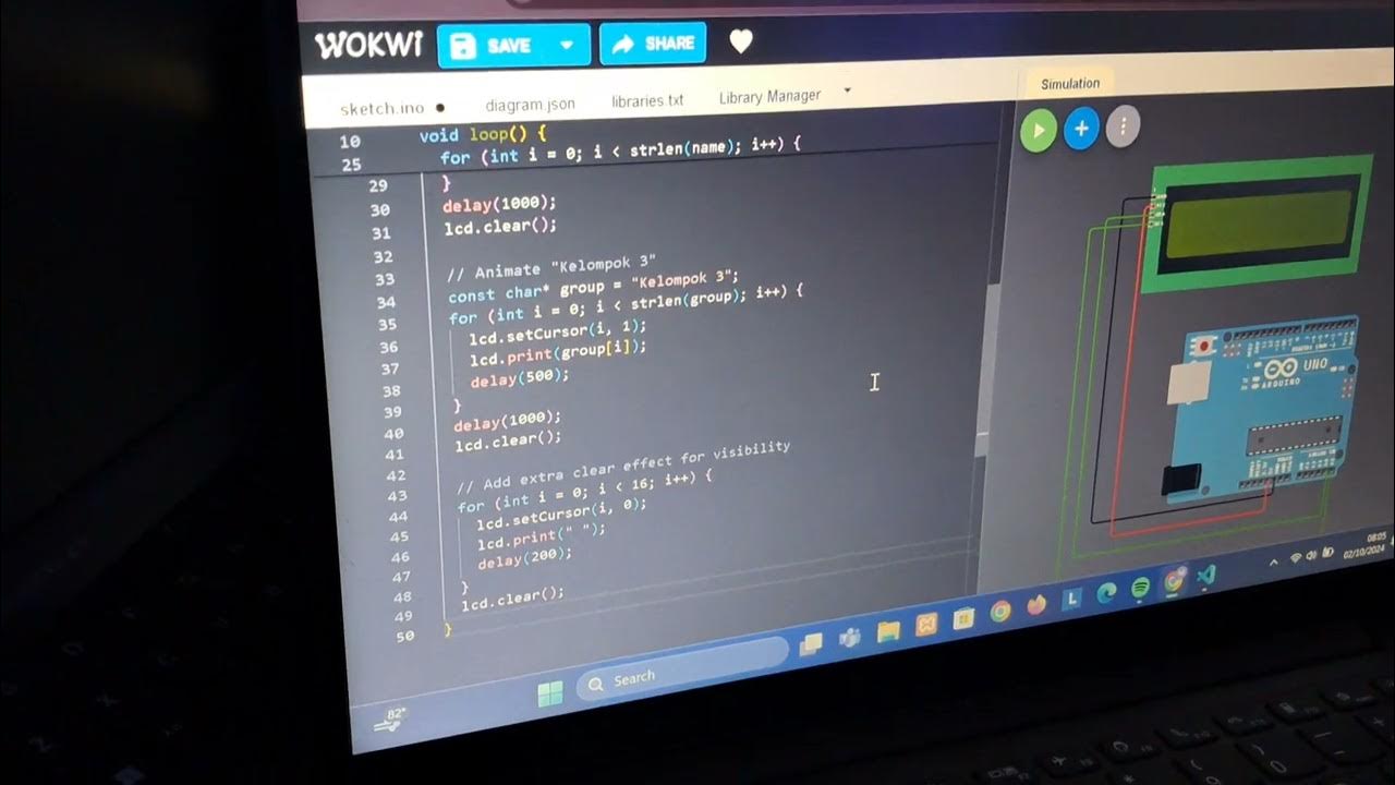 Membuat Running Teks Dengan "WOKWI" - YouTube