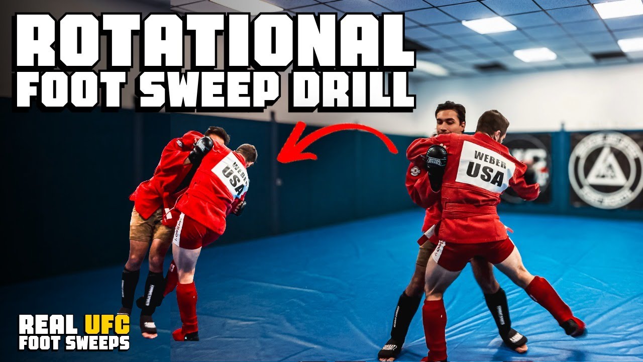Rotational Foot Sweep Drill | Real UFC Foot Sweeps - YouTube