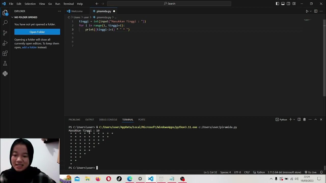 PROGRAM SEGITIGA/PIRAMIDA (NESTED LOOP) - YouTube