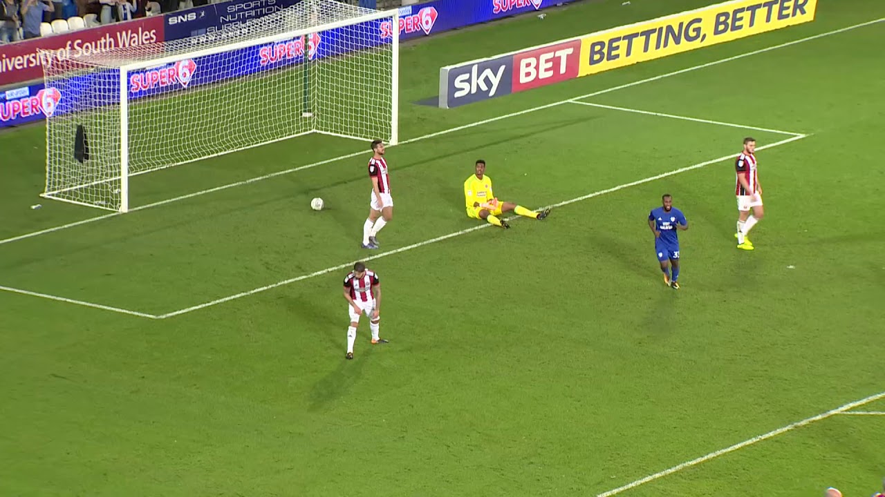 Cardiff 2-0 Blades - match action - YouTube