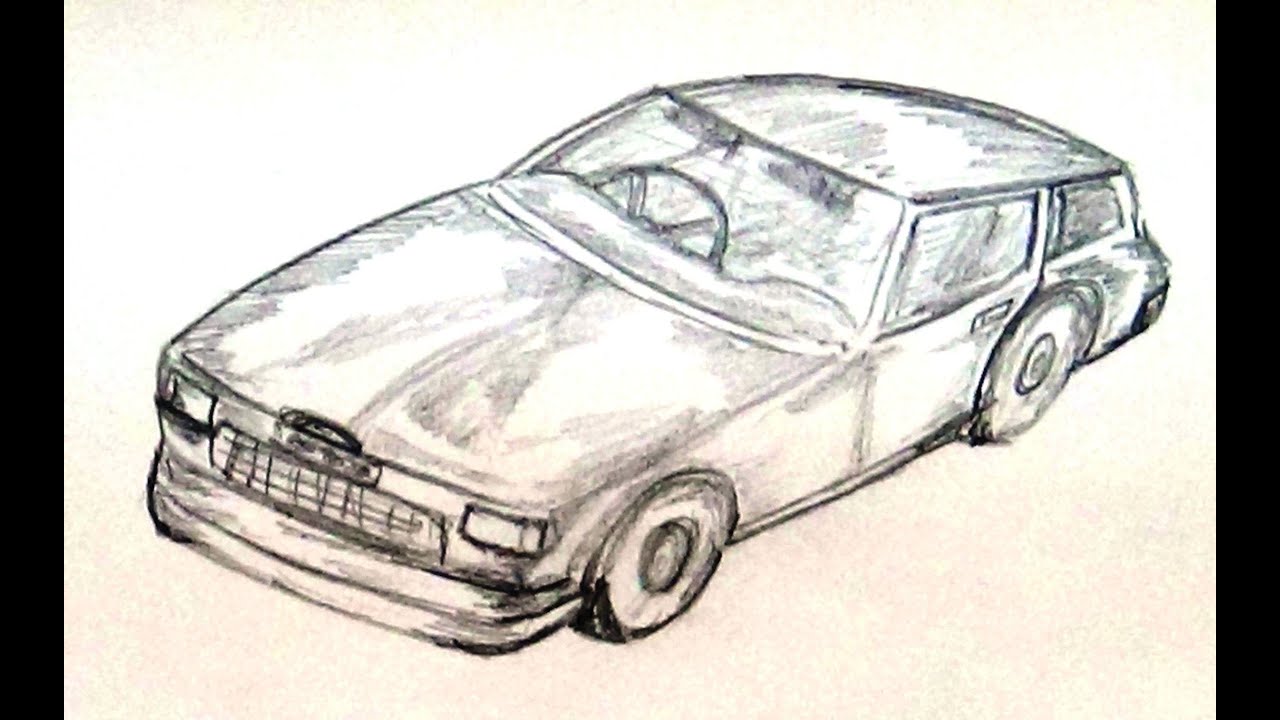 How To Draw A Car / Pencil Work ( Step by Step) - YouTube