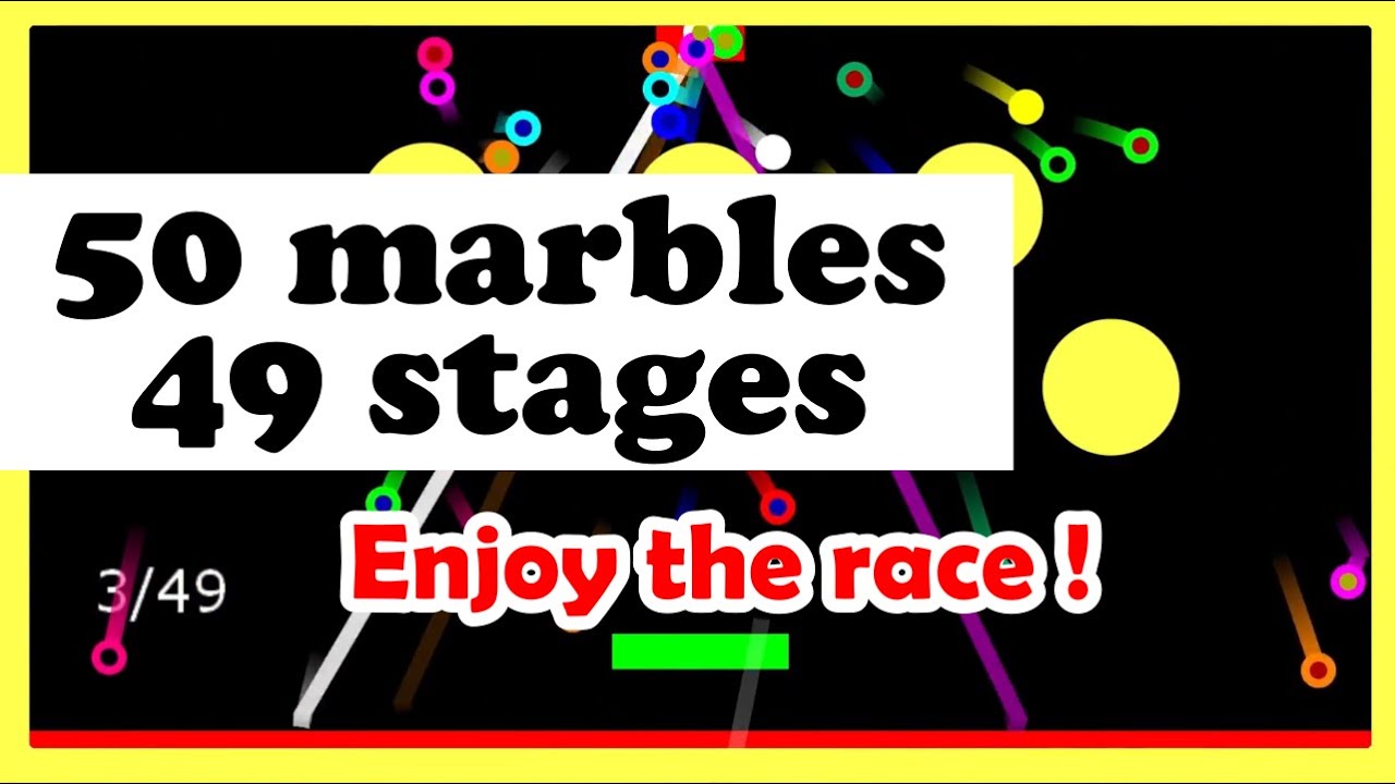 Crazy marble race in Algodoo with 49 stages - 50 marble run with ...
