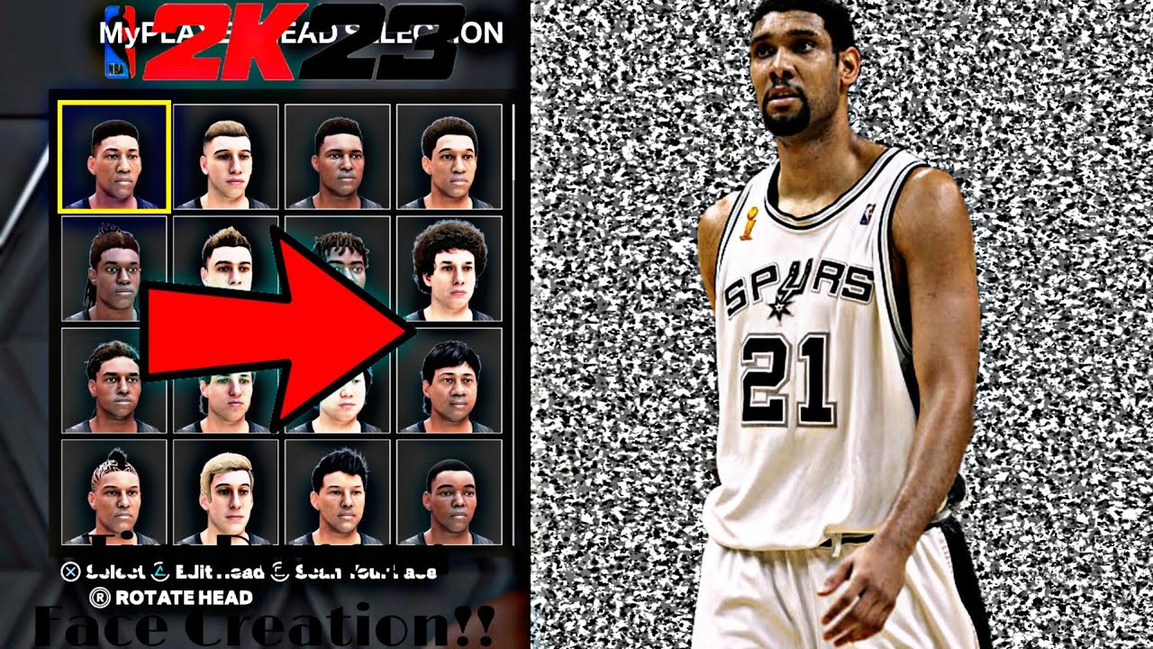 NBA2K23 HOW TO MAKE TIM DUNCAN FACE CREATION!!! [PS4/PS5/XBOX] [CURRENT ...
