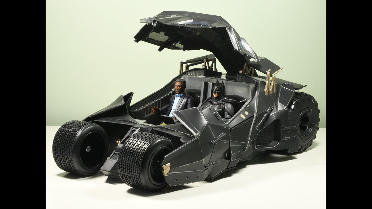 McFarlane Toys Dark Knight Trilogy Lucius Fox Figure and Tumbler Review ...
