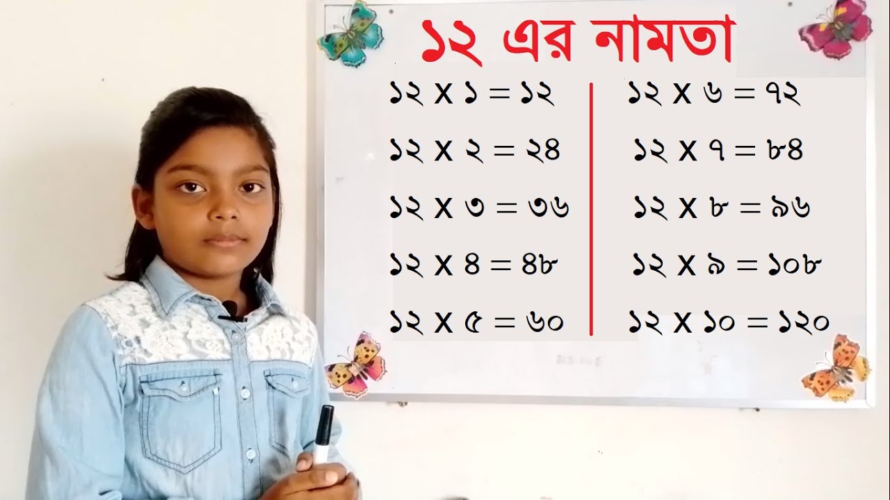 ১২ এর ঘরের নামতা | ১২ এর নামতা | ১২ নামতা | ১২ থেকে ২০ এর নামতা | 12 ...