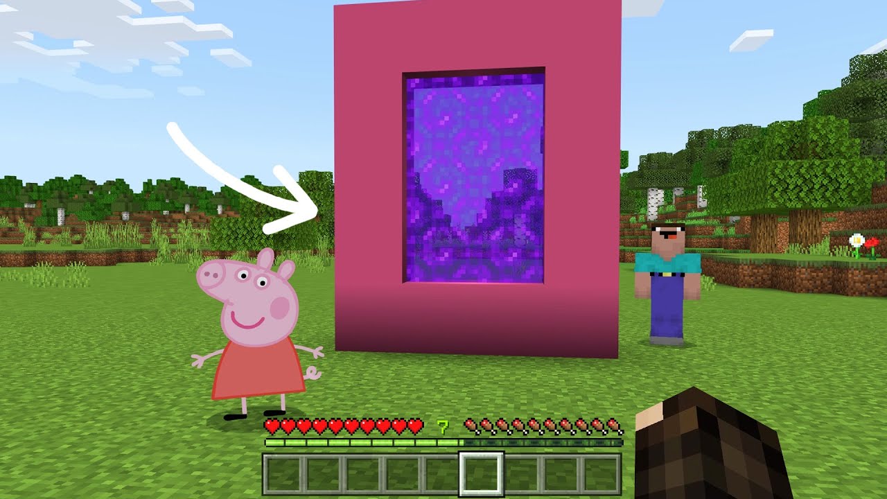 How to Build Peppa Pig Portal in Minecraft - Gameplay - Coffin Meme ...