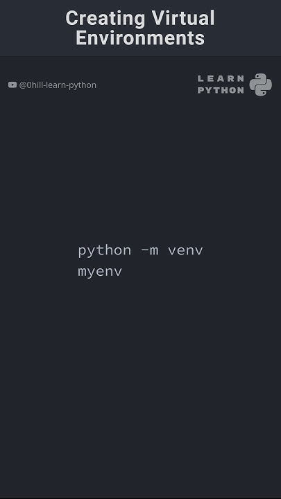 Creating Virtual Environments In Python Pythonlearning Programming Coding Pythoncoding