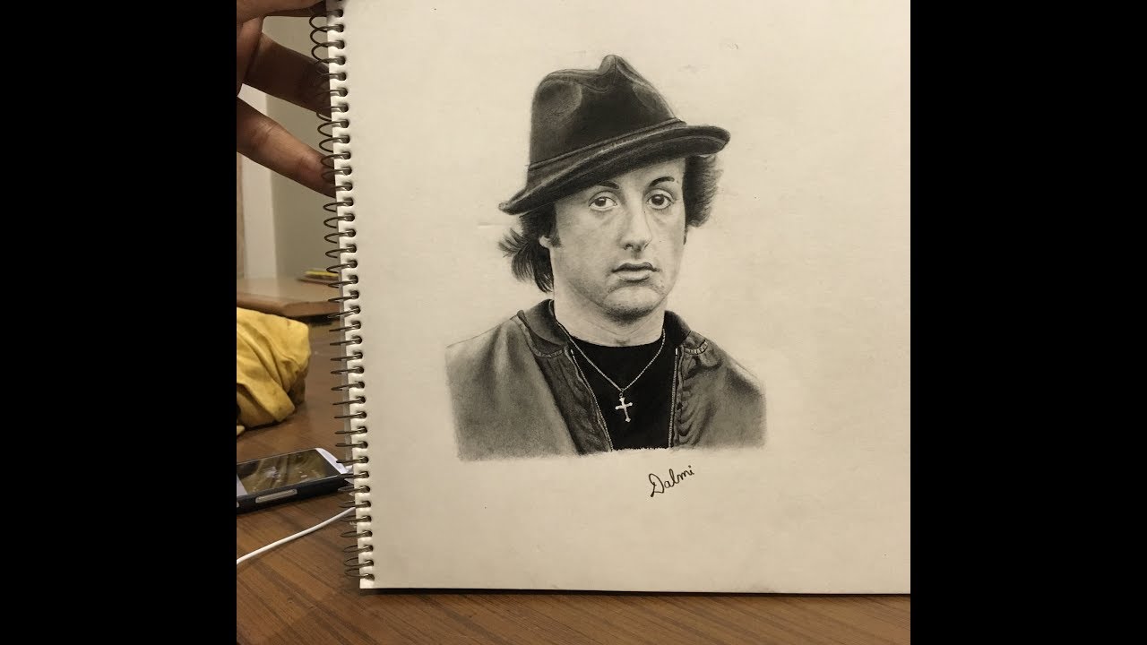 Rocky Balboa (Sylvester Stallone) realistic portrait - YouTube