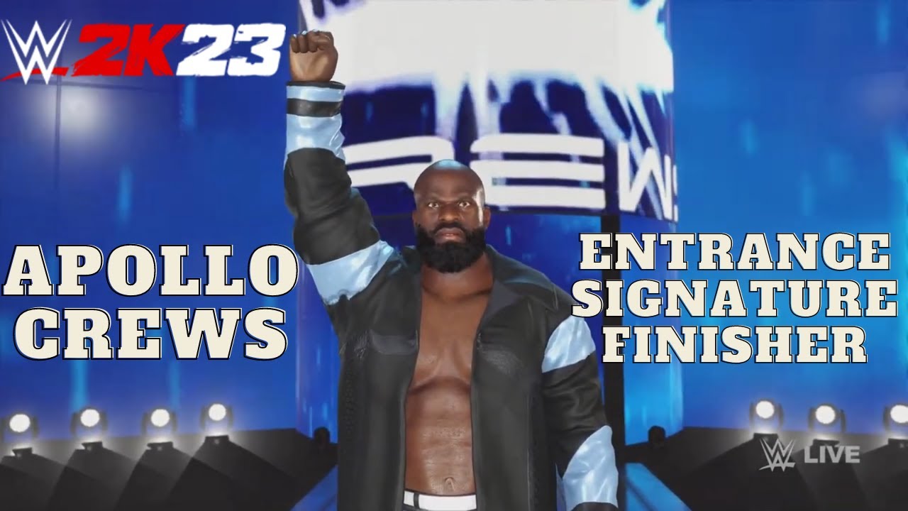 WWE 2K23 - Apollo Crews (Entrance, Signature, Finisher) - YouTube
