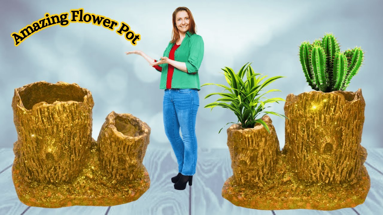 flower pot crafts for beginners a step-by-step guide-easy flower pot ...