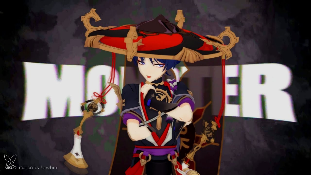 Scaramouche MONSTER (by KIRA ft. GUMI) Genshin Impact MMD - YouTube