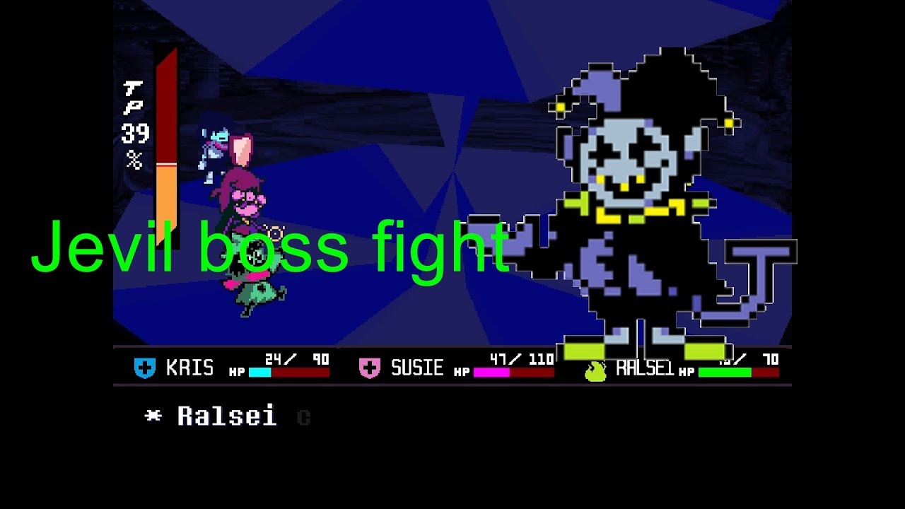Deltarune: Jevil boss fight not act/spare - YouTube