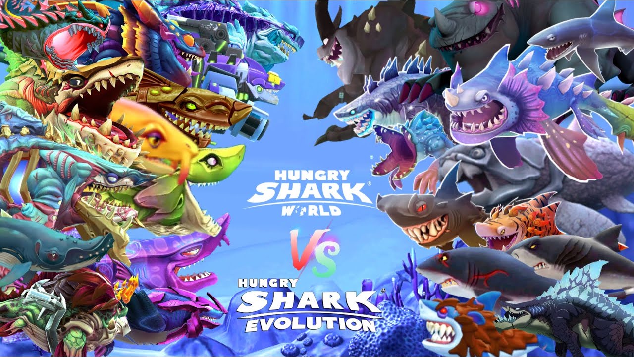 ALL SHARK GAME THROUGH THE YEARS (2024) ALL HUNGRY SHARK WORLD VS ...