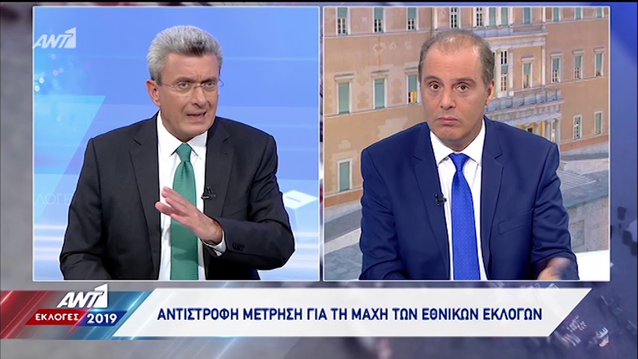 Ο Κ. Βελόπουλος στην εκπομπή Εκλογές 2019 με τον Ν. Χατζηνικολάου. 01/7 ...